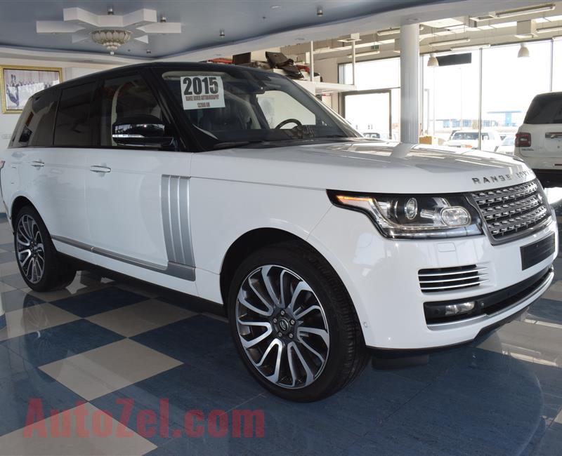 RANGE ROVER AUTOBIOGRAPHY- 2015- WHITE- 132 000 KM- GCC