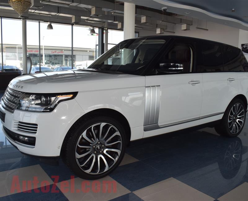 RANGE ROVER AUTOBIOGRAPHY- 2015- WHITE- 132 000 KM- GCC