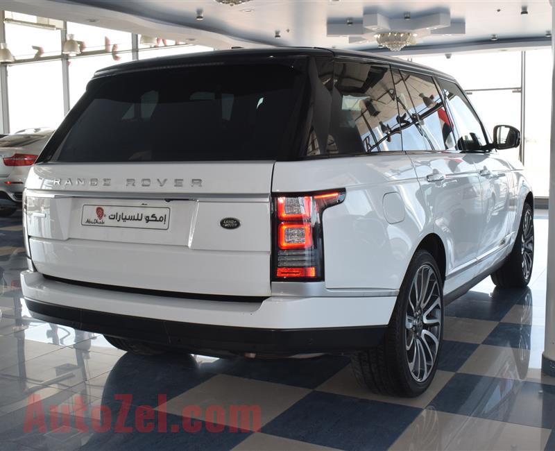 RANGE ROVER AUTOBIOGRAPHY- 2015- WHITE- 132 000 KM- GCC