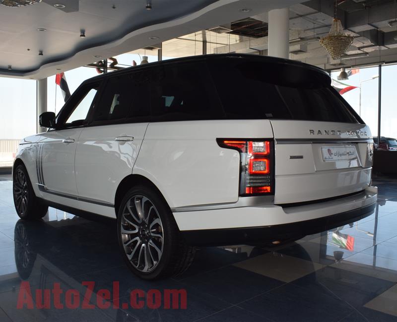 RANGE ROVER AUTOBIOGRAPHY- 2015- WHITE- 132 000 KM- GCC