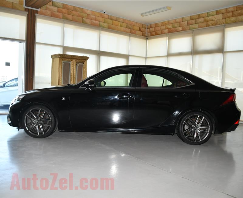 LEXUS IS350- 2015- BLACK- 38 000 KM- GCC SPECS