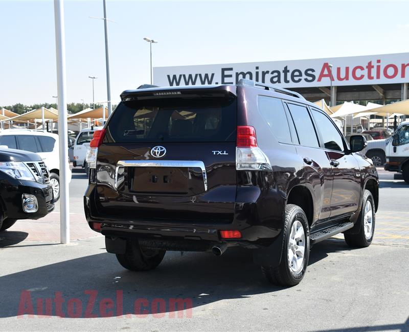 TOYOTA PRADO TXL- 2012- MAROON- 321 000 KM- GCC SPECS
